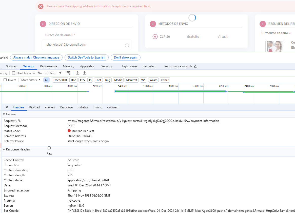 Telephone error on Magento 2 - Magento Forums