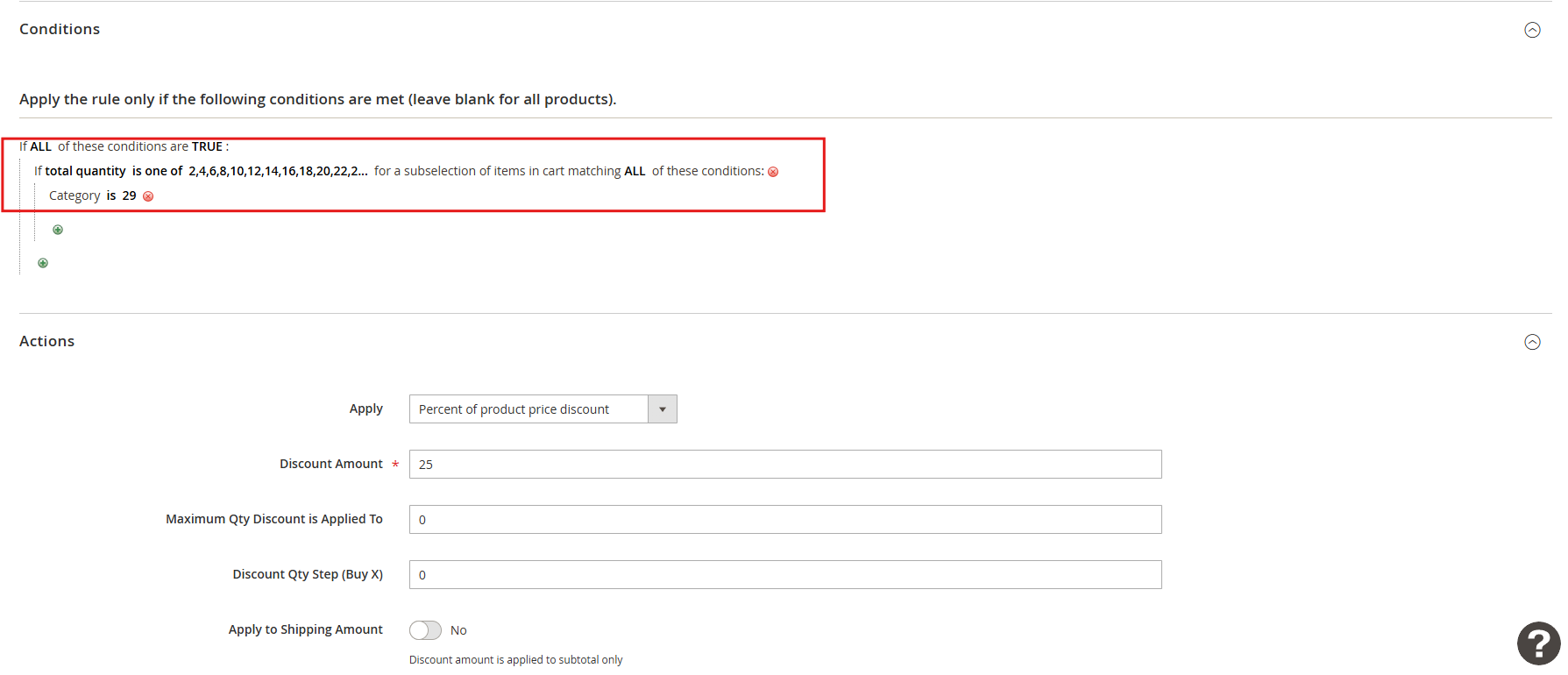 Cart Price Rule for each 2 products purchased in s... - Magento Forums