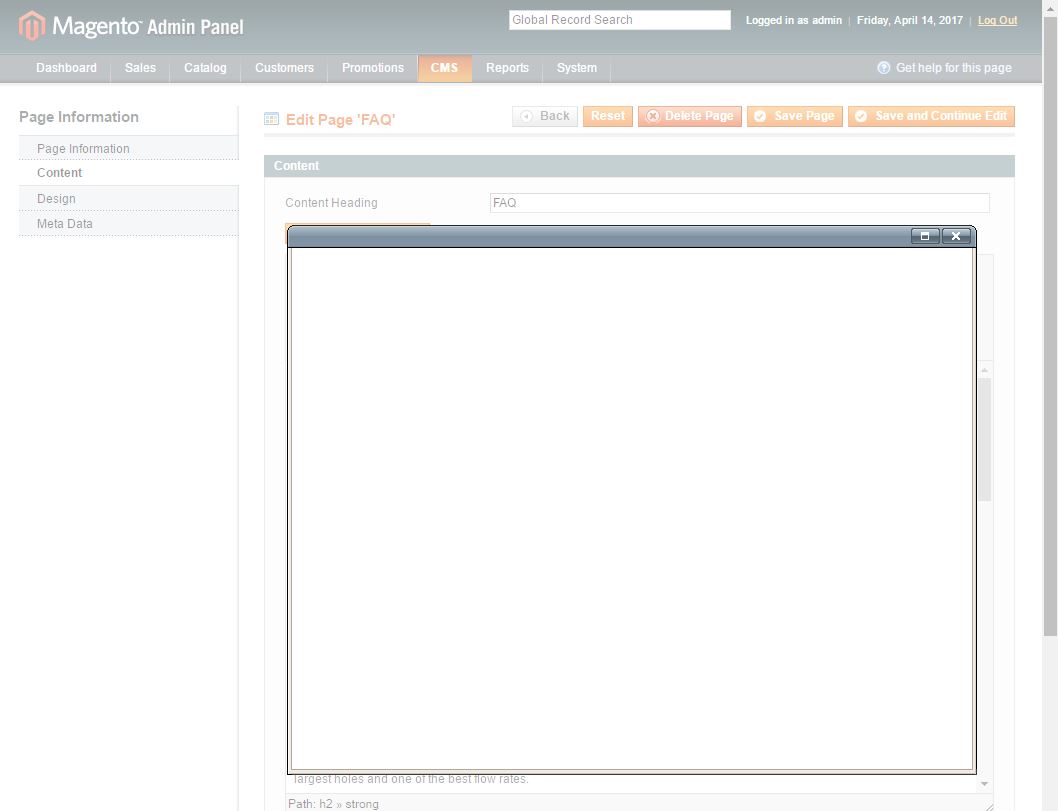 WYSIWYG editor HTML view not working (blank) popup - Magento Forums