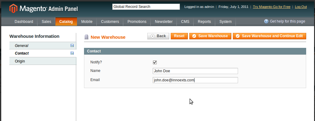warehouse confirmation emails not sending - Magento Forums