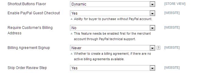 PayPal error message - Selected payment type is no... - Magento Forums