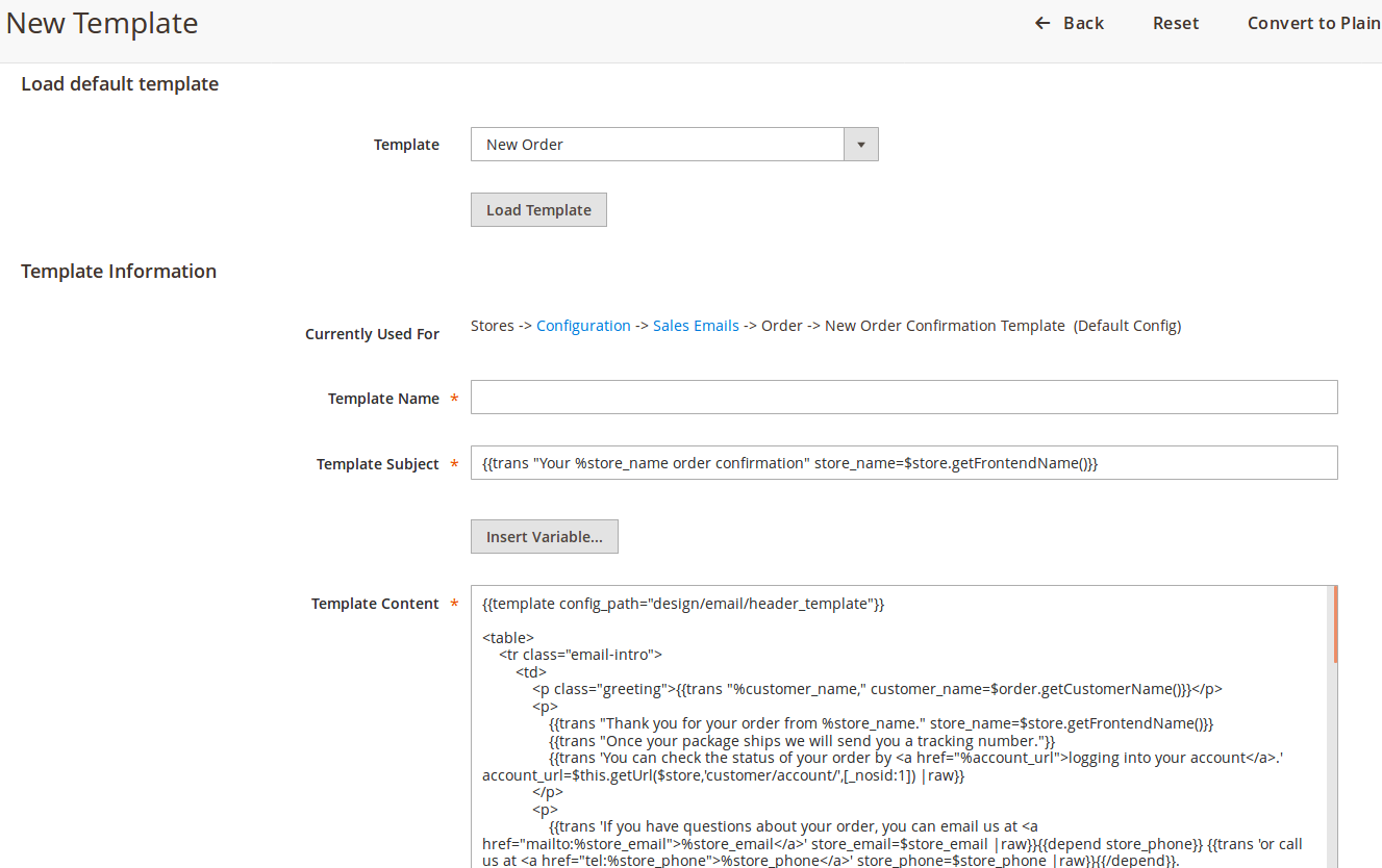 Magento 2 order confirmation template - Magento Forums