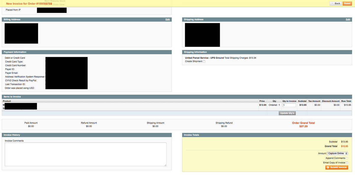 Admin Order Invoice "Grand Total" Not Adding Shipp... - Magento Forums