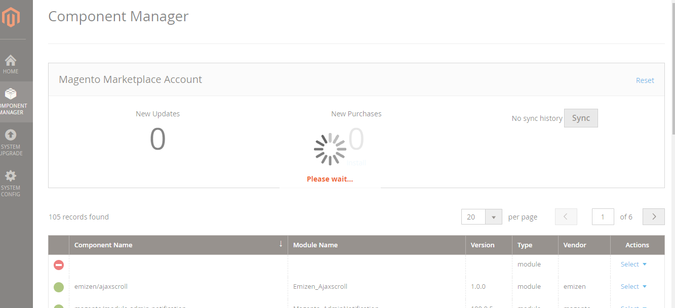 Component Manager Sync take too long load - Magento Forums