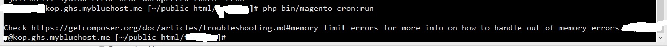 cron job run error - Magento Forums