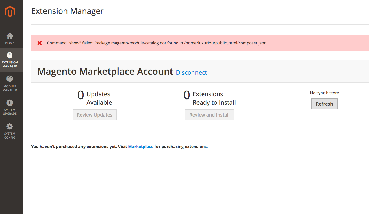 Solved Extension Manager Magento Forums