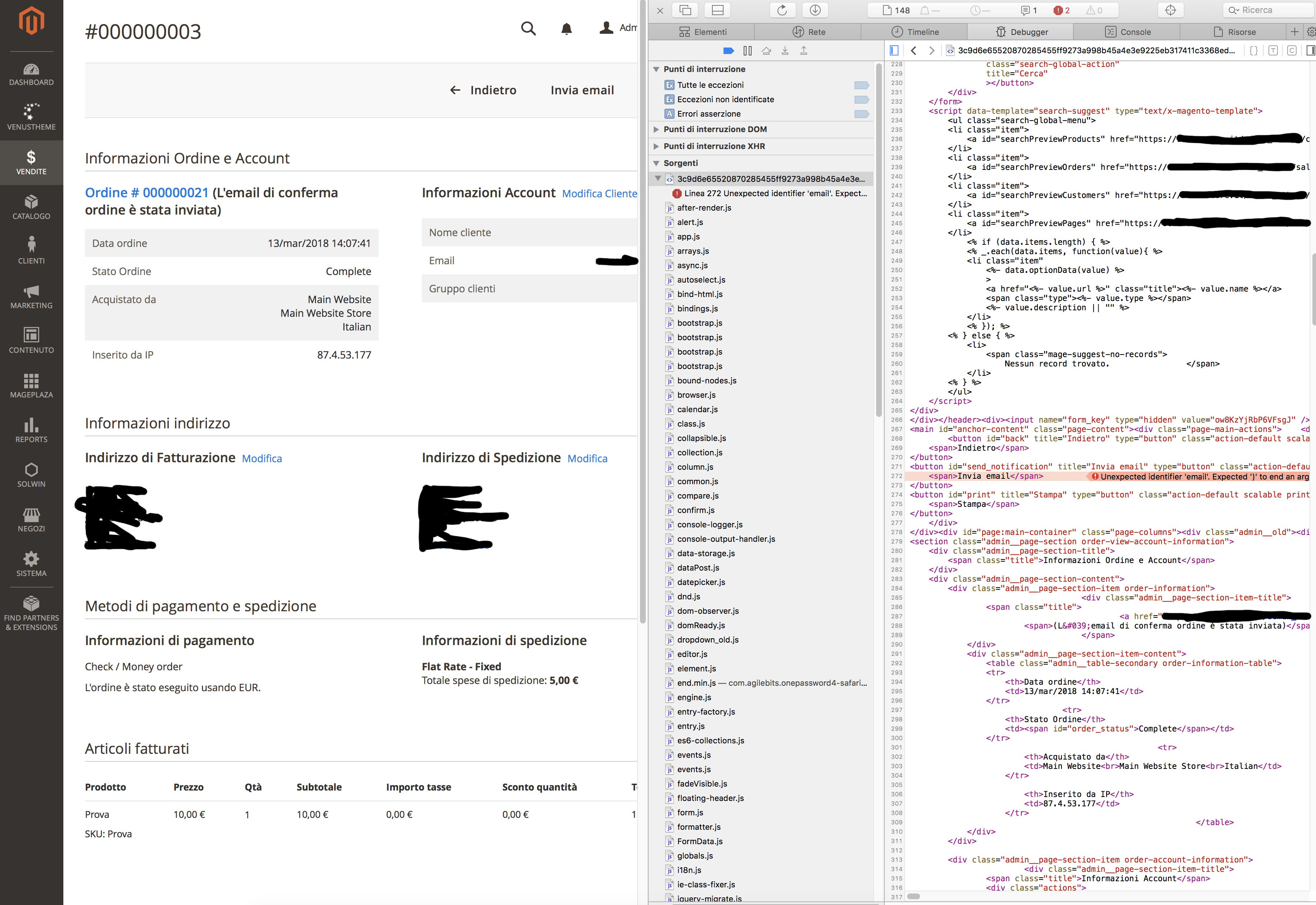 Send email button error - Magento Forums