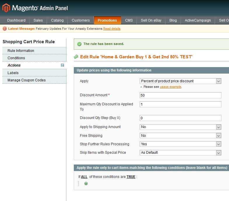 Shopping cart price rule for category assinging wr... - Magento Forums