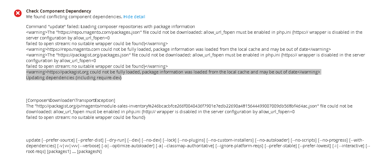 Solved: disabled in the server configuration by allow_url_... - Magento Forums