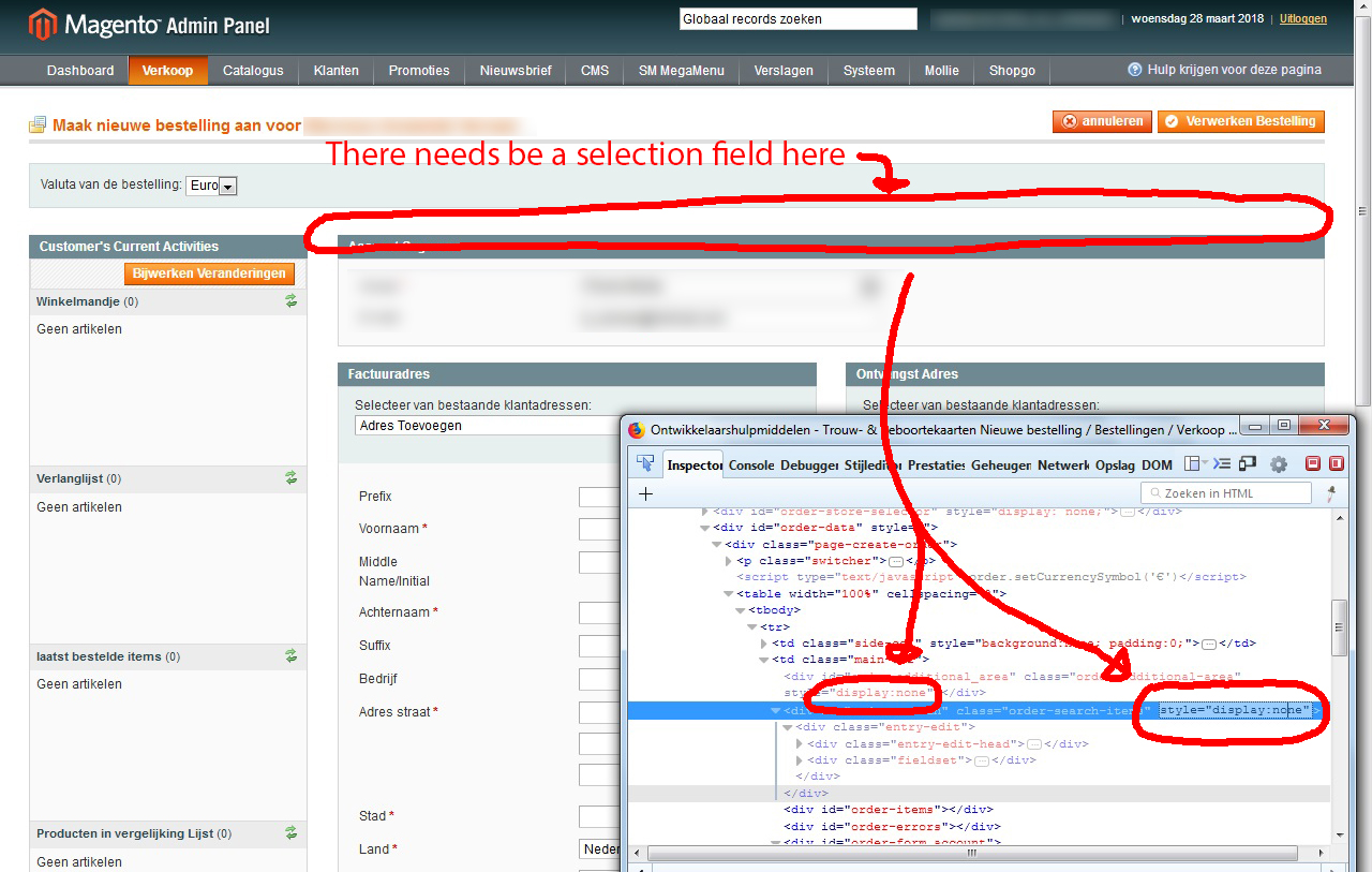 Can't make new order in backend - Magento Forums