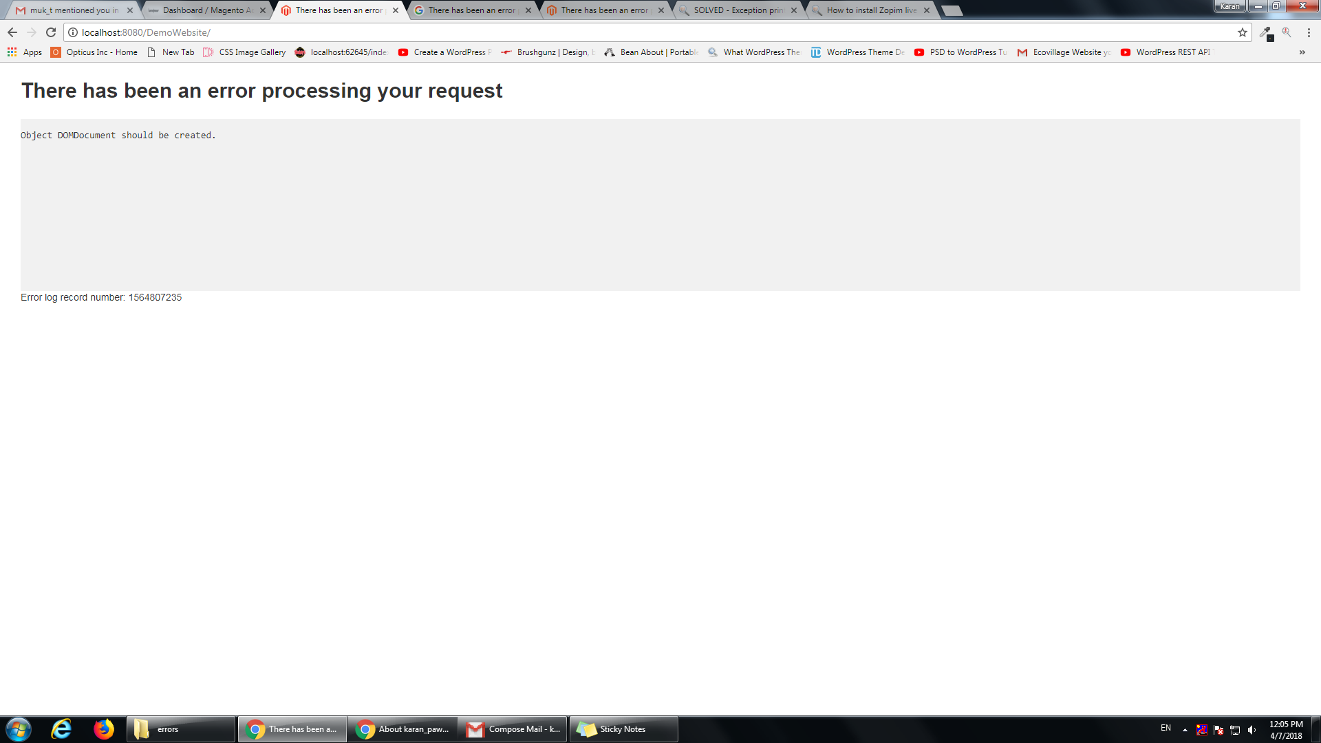 Error while loading website - Magento Forums