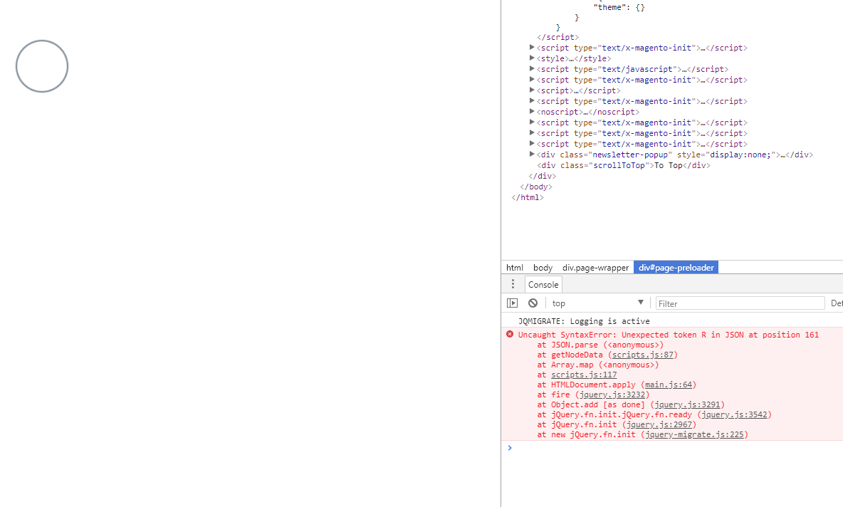 product page stopped loading - json error - child ... - Magento Forums
