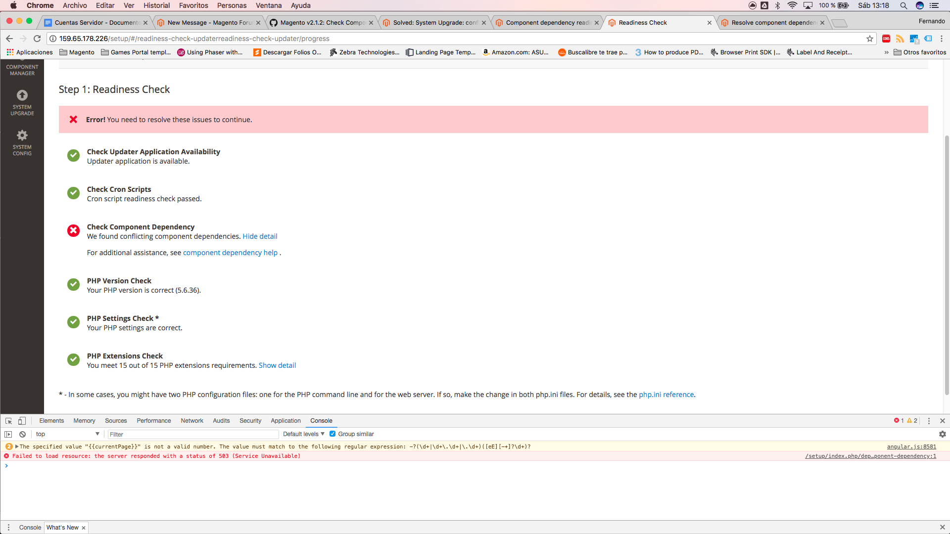 Solved Component Manager Conflicting Component Dependenc Page 2