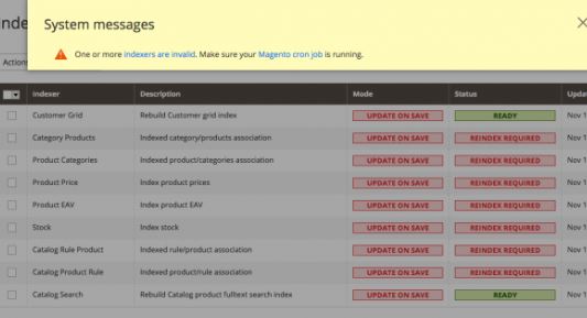 Solved One Or More Indexers Are Invalid Make Sure Your M Magento Forums