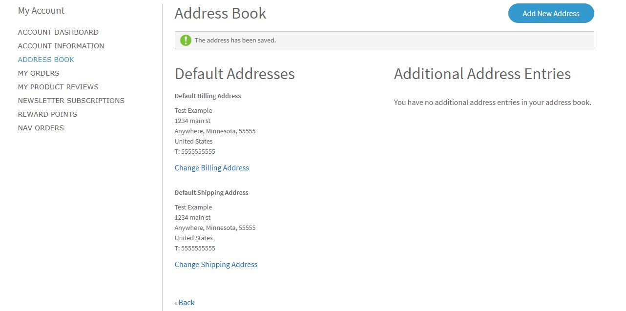Change Billing Address & Change Shipping Address i... - Magento Forums