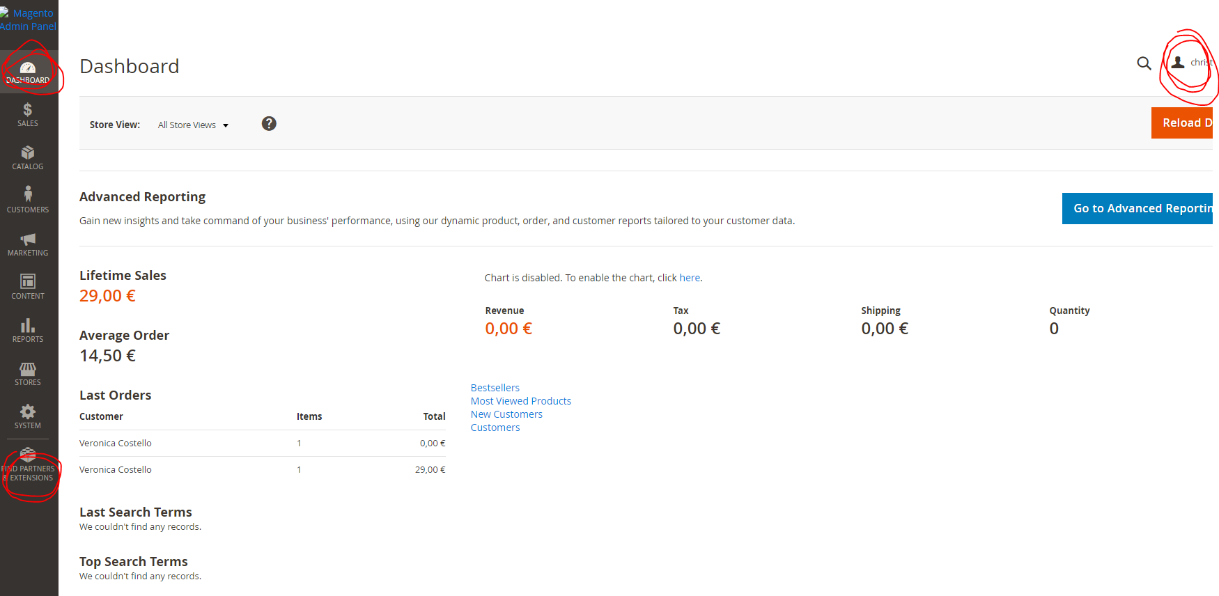 Magento2 Dashboard does not respond after admin lo... - Magento Forums